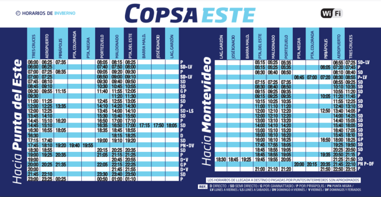 COPSA Horarios 《2024》